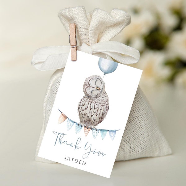 Owl Favor Tags - Etsy