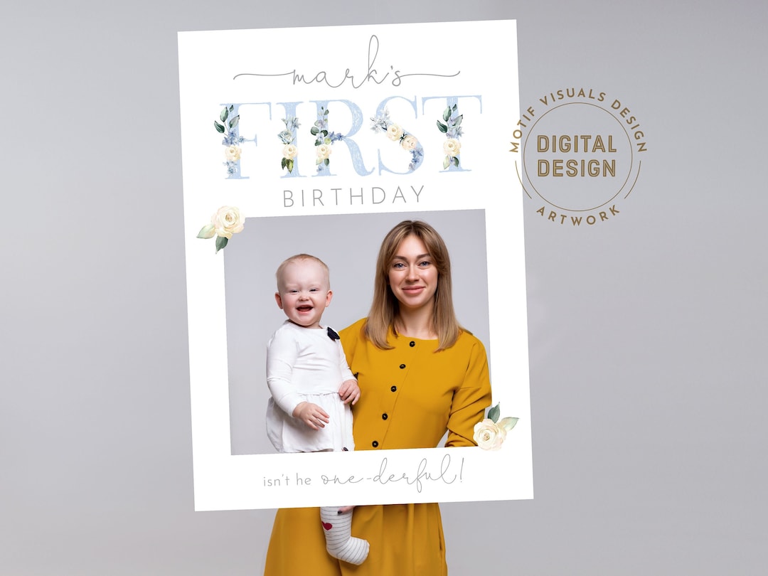 Boys First Photo Prop, Birthday Photo Booth, Photo Booth Frame Boy ...