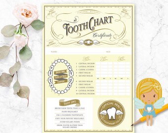 TOOTH TRACKER RECEIPTS Whimsy Record Lost Teeth & Leave - Etsy