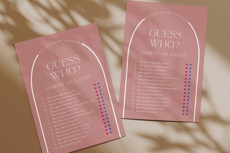 Guess Who Baby Shower Game Editable Template Guess Who - Etsy