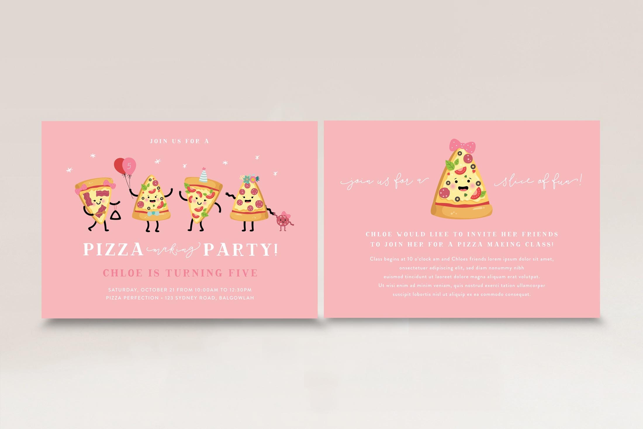 Pizza Birthday Party Welcome Sign Editable Template, Pizza Making Party ...