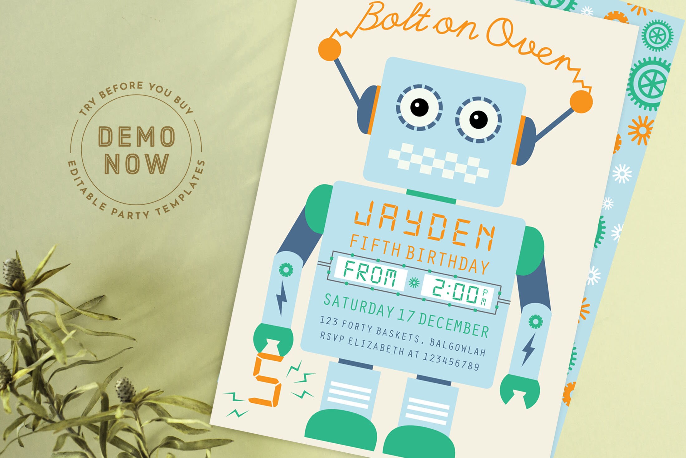 Robot Welcome Sign Editable, Boys Birthday Party Decor, Gears up Sign ...