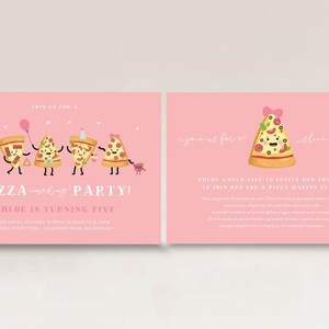 Pizza Party Birthday Invitation Pizza Party Printable Girls - Etsy