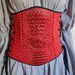 Red Dragonscale Underbust Corset With Side and Back Lacing - Etsy