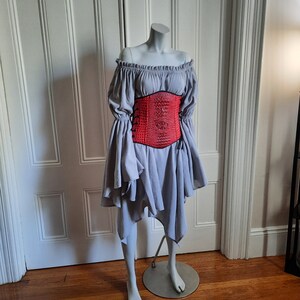 Red Dragonscale Underbust Corset With Side and Back Lacing - Etsy
