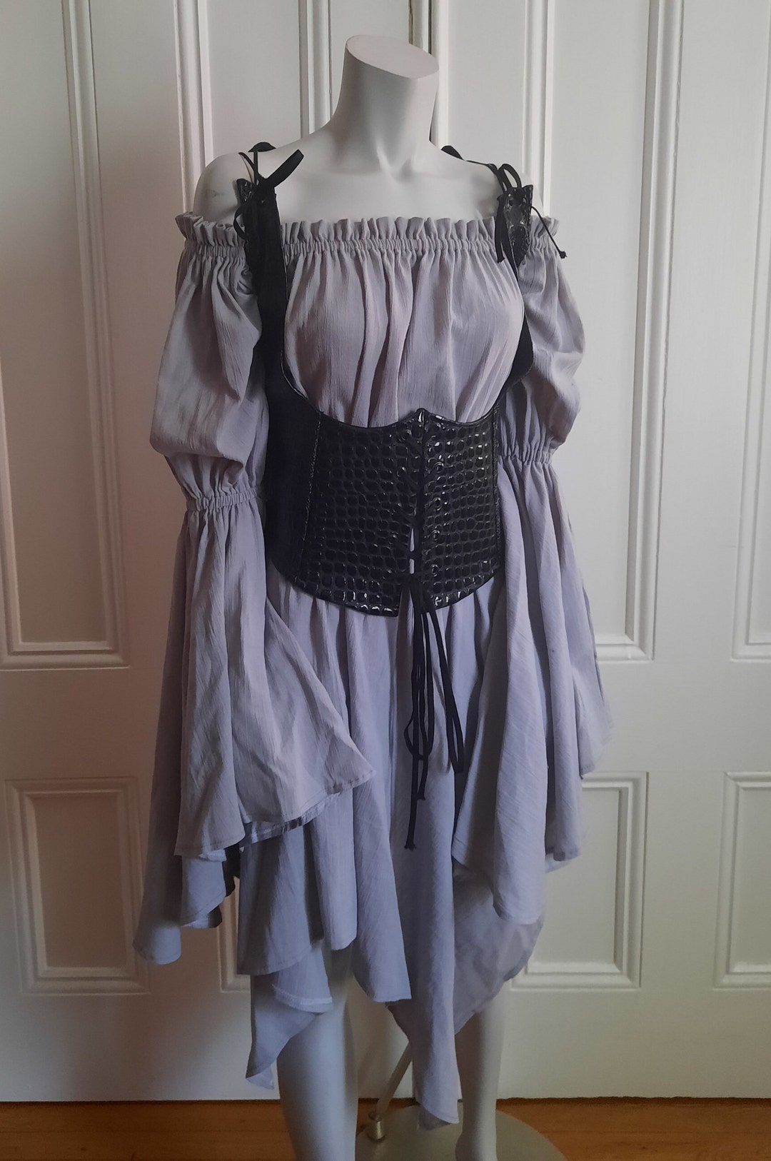 Gothic / Steampunk Black Dragon Scale Underbust Corset - Etsy