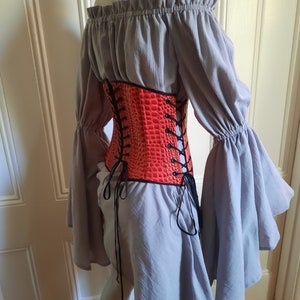 Red Dragonscale Underbust Corset With Side and Back Lacing - Etsy