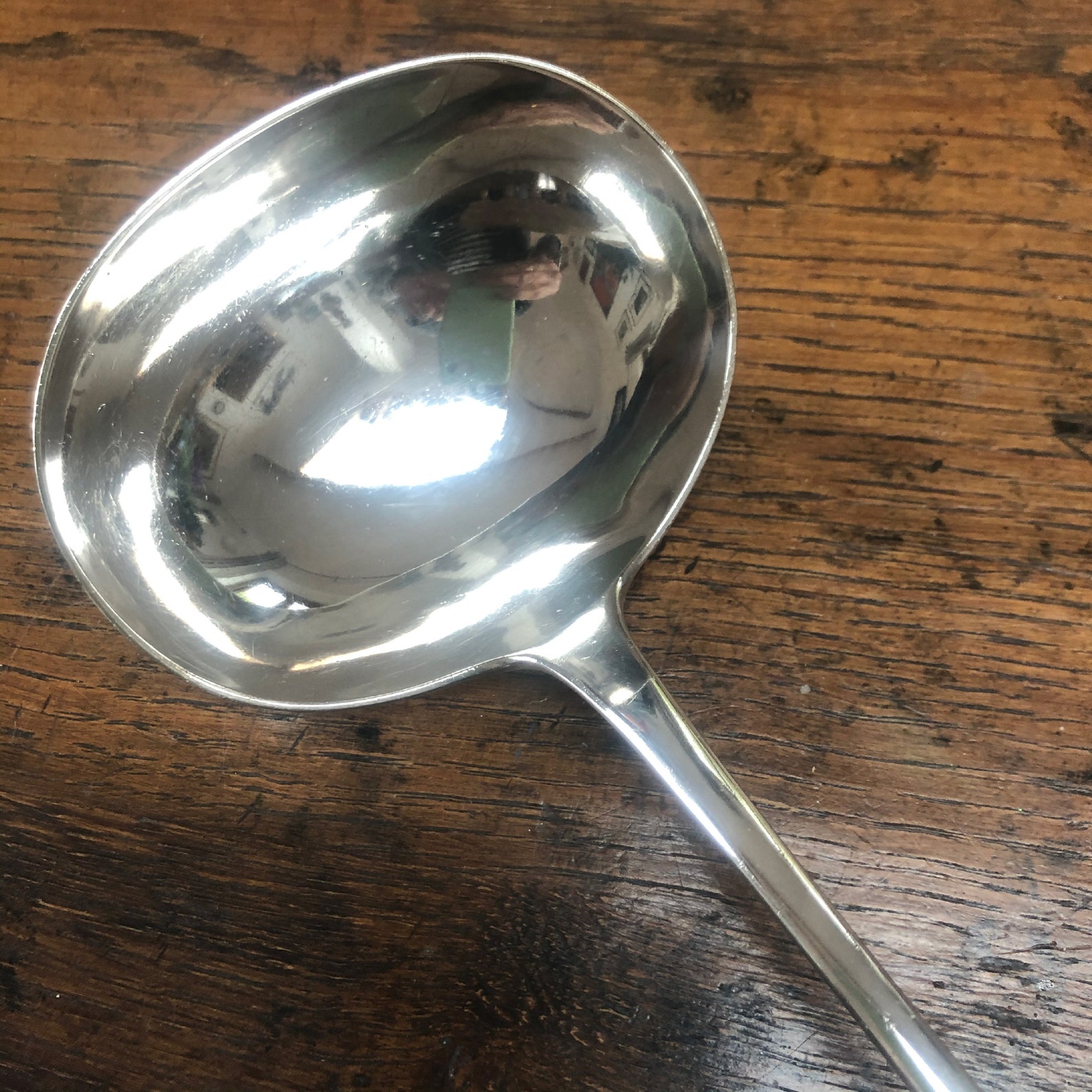 Large Antique Solid Silver Ladle - Etsy
