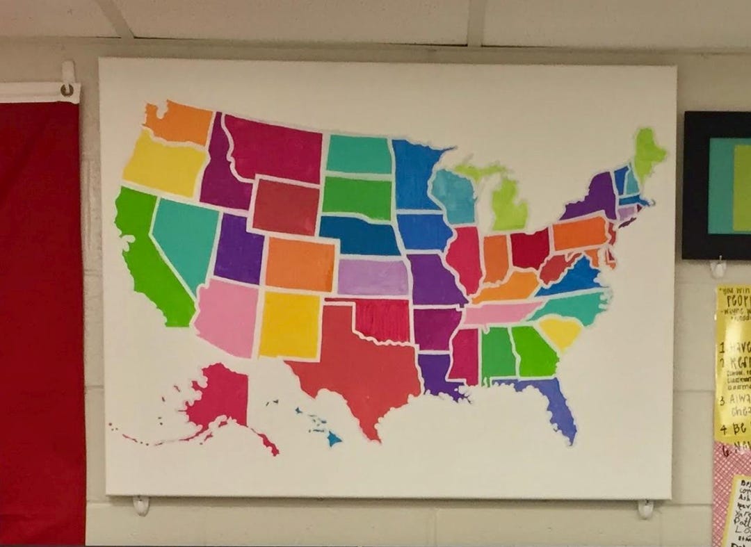 United States Map (customizable) - Etsy