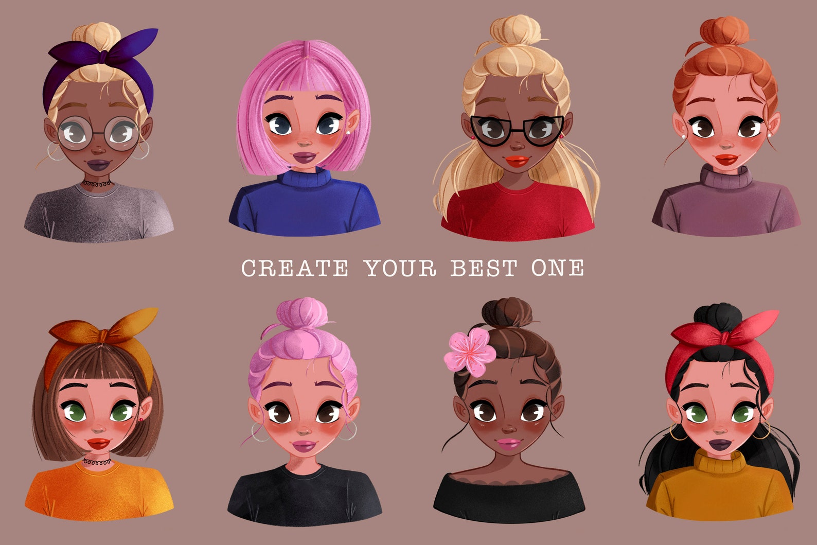 Cartoon avatar creator cartoon portrait creator psd avatar | Etsy