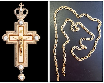 Orthodox Priest Pectoral Cross. Brass Relic Crucifix Pendant. | Etsy