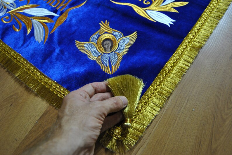Embroidered Orthodox Shroud epitaphios Cover of the Virgin. - Etsy