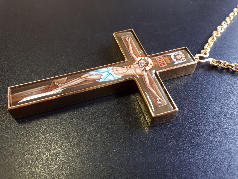 Pectoral Handmade Cross. Russian Orthodox Gold Brass Cross - Etsy
