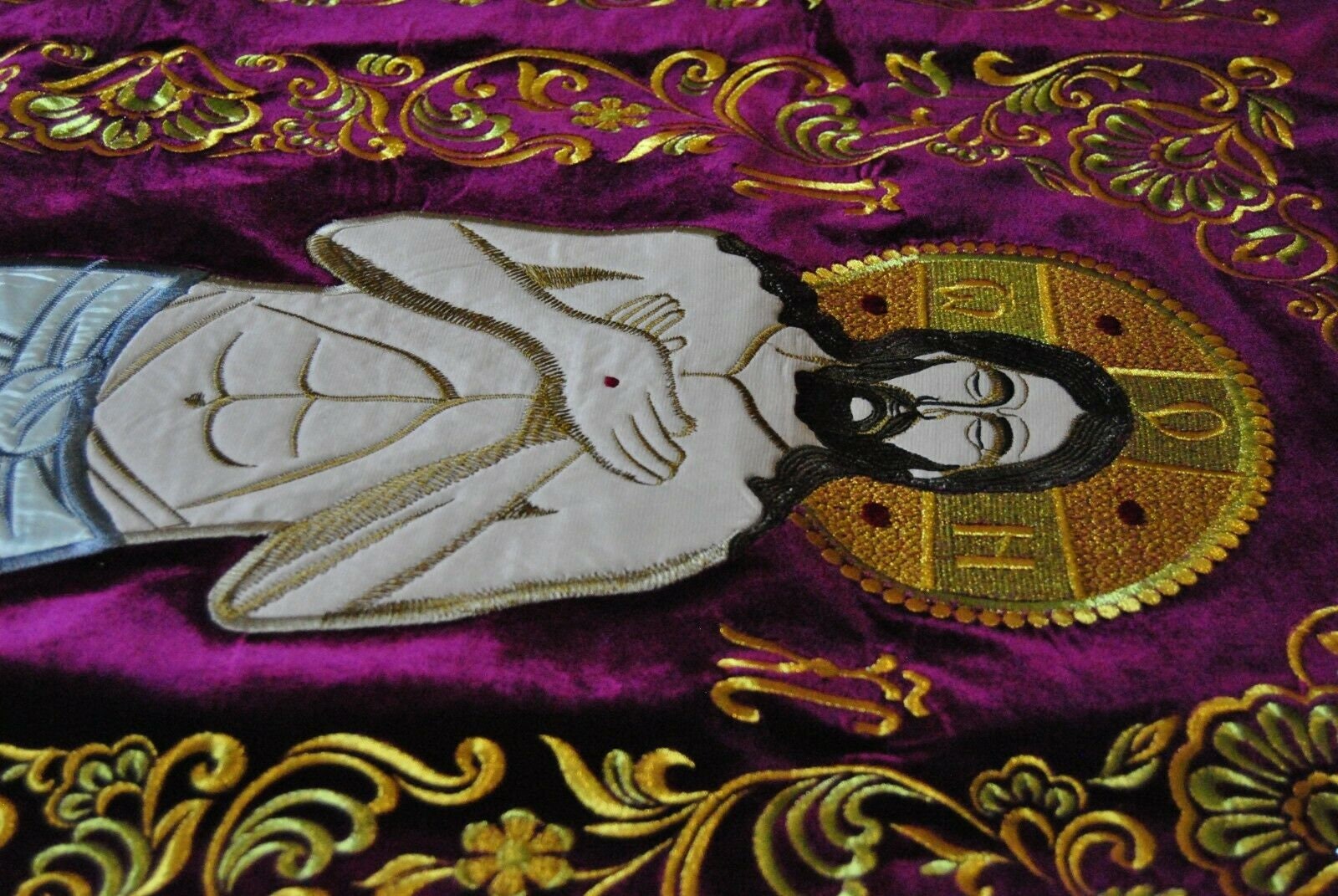 Epitaphios Cover Embroidered Orthodox Shroud of Christ. Relic ...