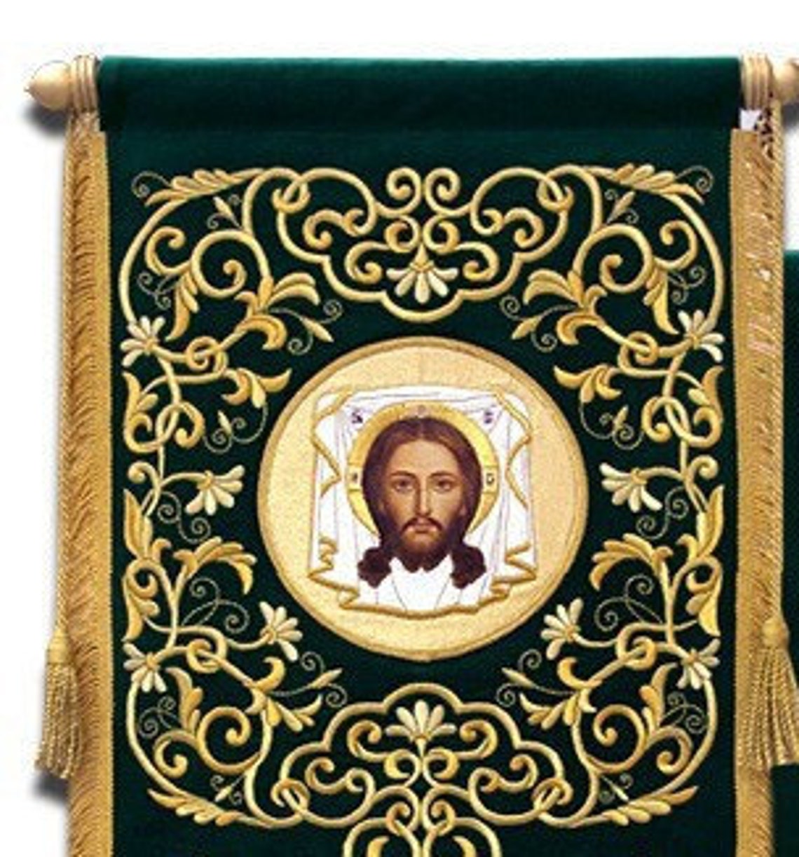 Gonfalon Religious Pennant, Hanging Flag, Banner, Fabric Pendant ...