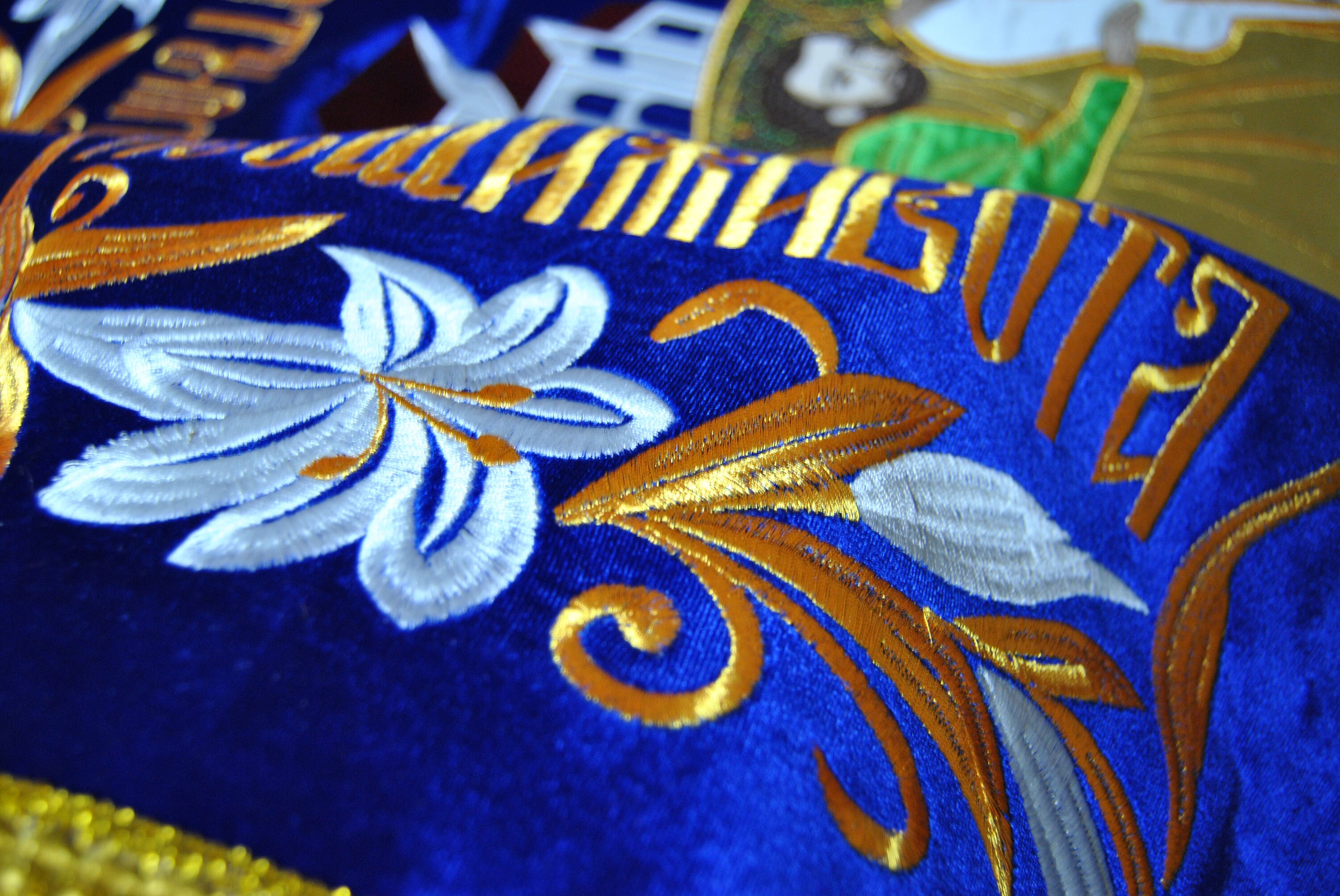 Embroidered Orthodox Shroud epitaphios Cover of the Virgin. Relic ...