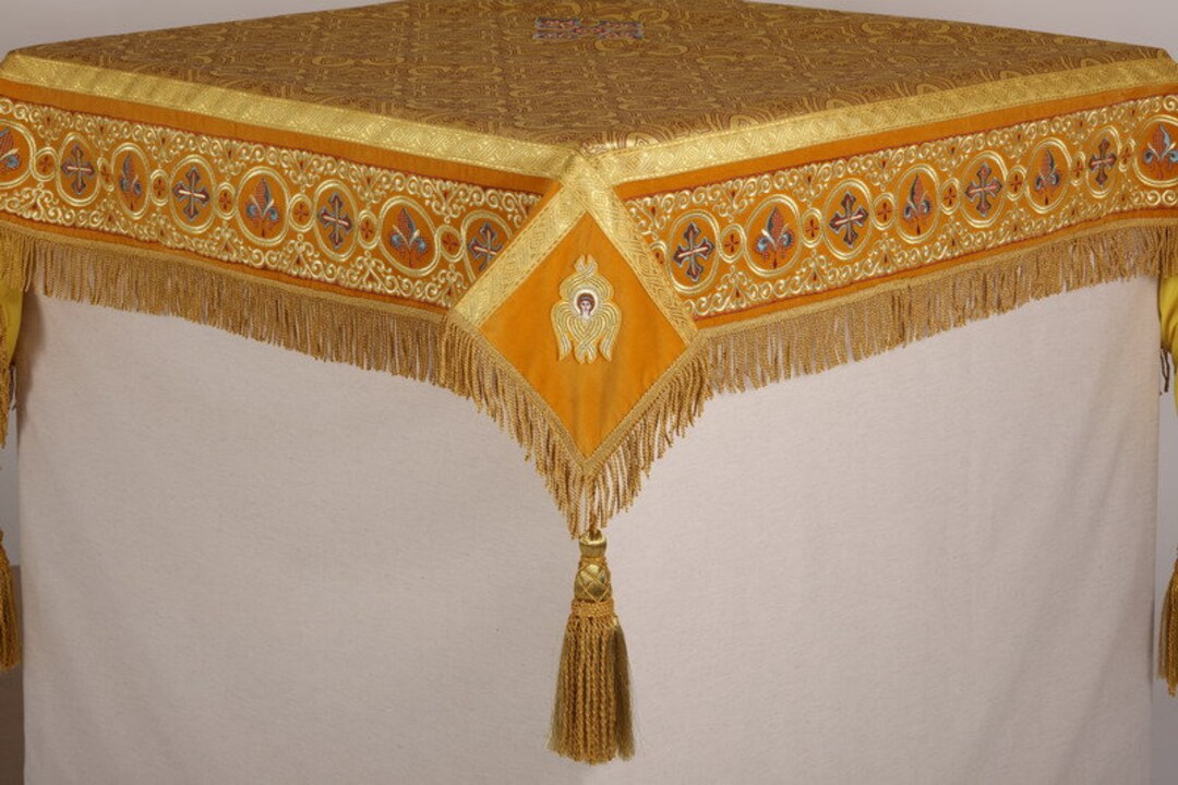 Buy Orthodox Tablecloth, Embroidered Religious Altar Cloth , Church ...