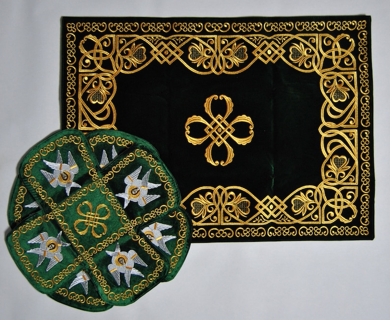 Embroidered Orthodox Chalice Covers Set. - Etsy