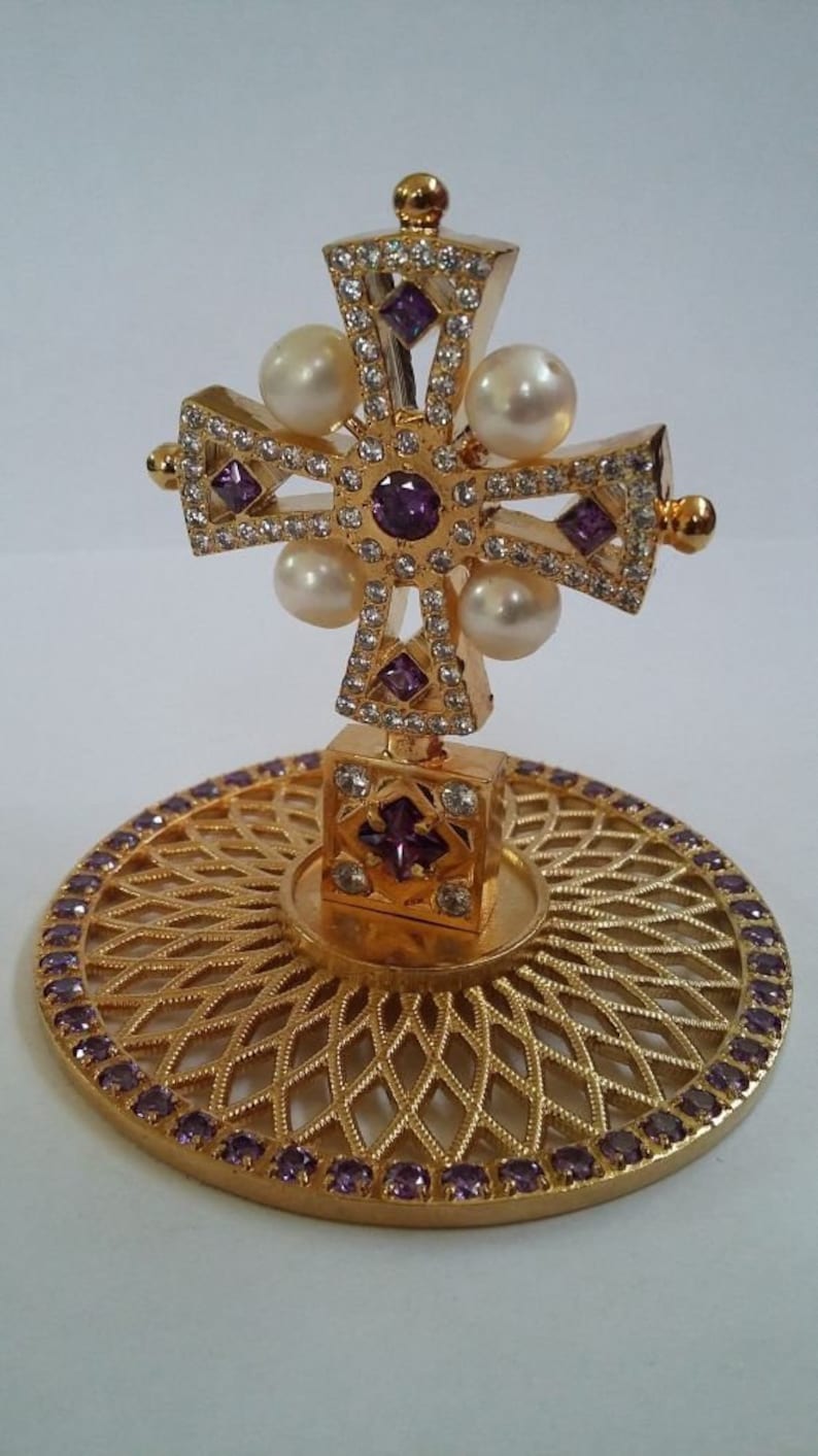 Orthodox Mitre miter Cross. Jewelry for a Traditional - Etsy
