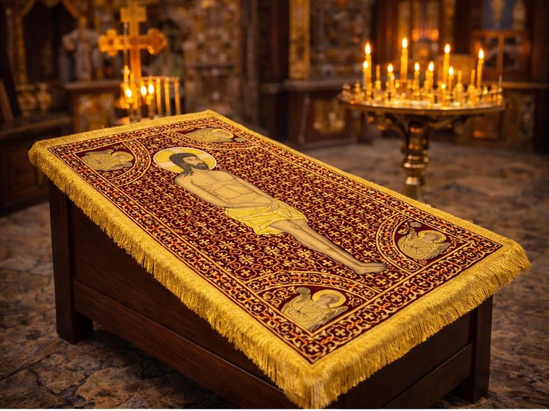 Orthodox Epitaphios Shroud for Altar | Liturgical Cloth | Church ...