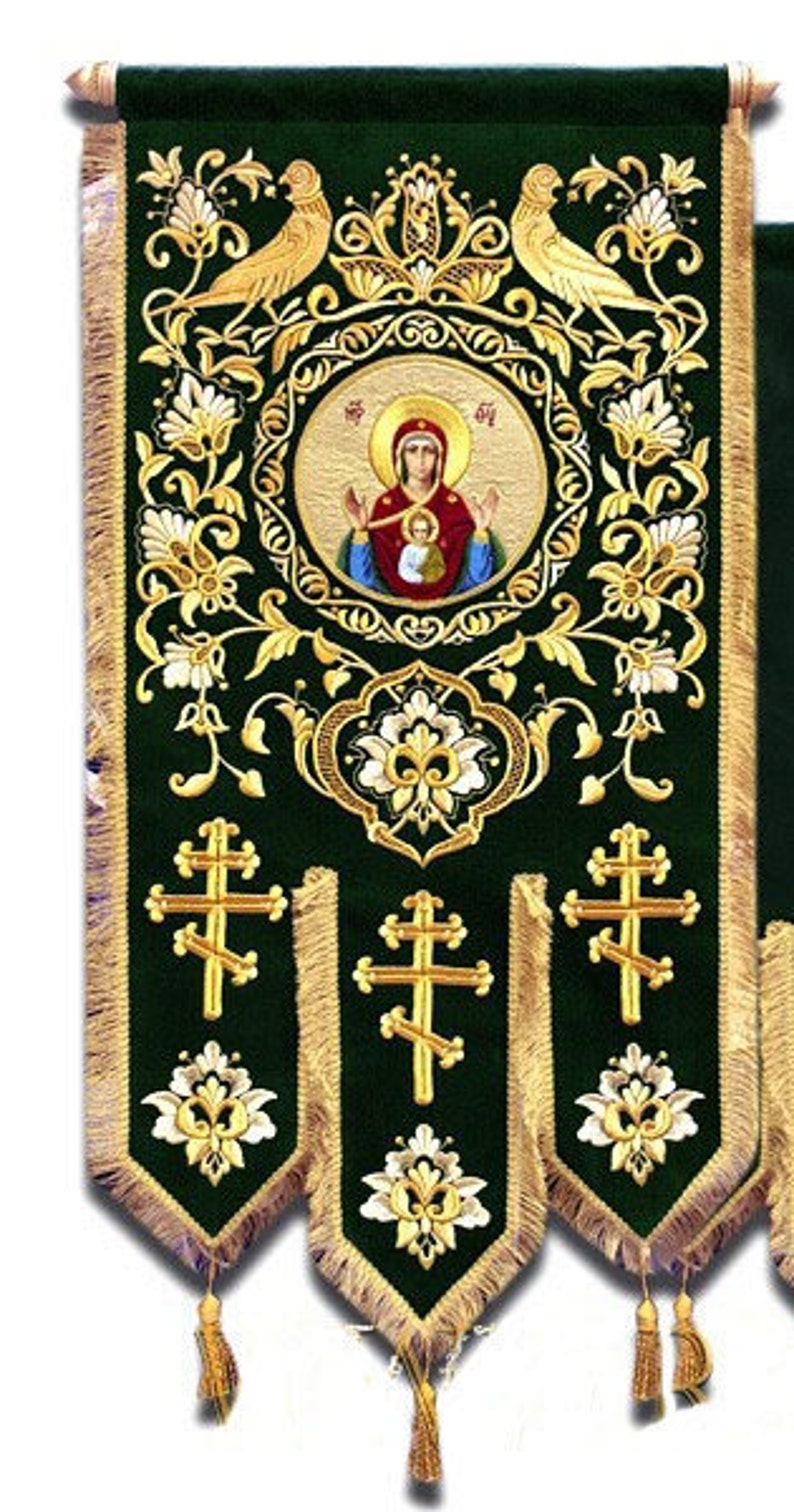 Gonfalon Religious Pennant Hanging Flag Banner Fabric - Etsy