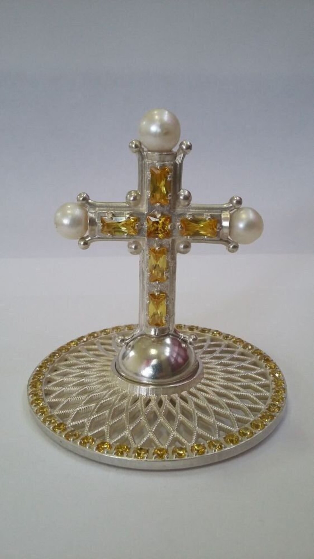 Orthodox Mitre (miter) Cross. Jewelry for a Traditional Headdress ...