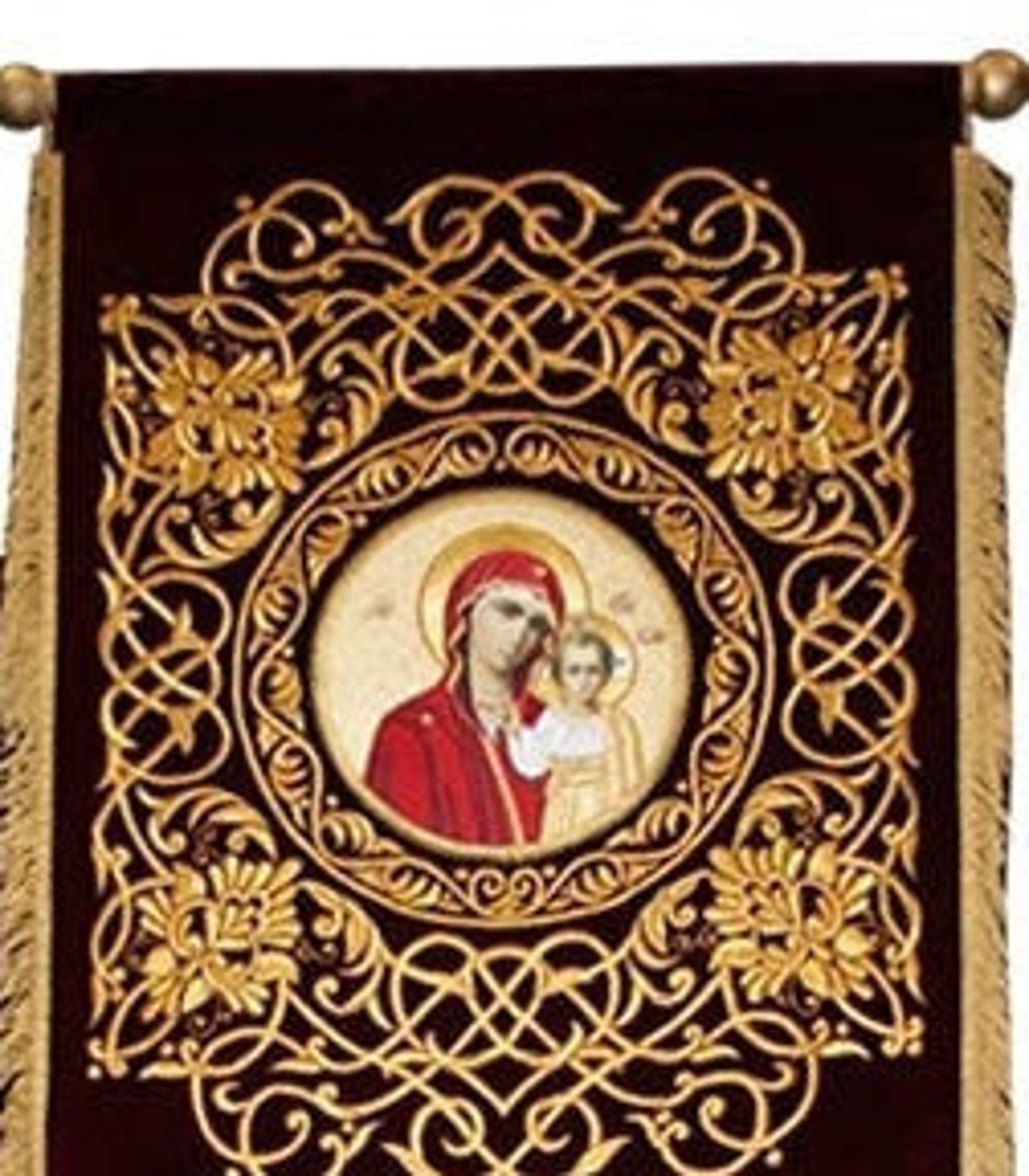 Gonfalon Religious Pennant Hanging Flag Banner Fabric - Etsy UK