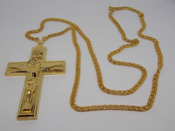 Pectoral Cross Russian Orthodox Gold Archpriest Cross Pendant - Etsy