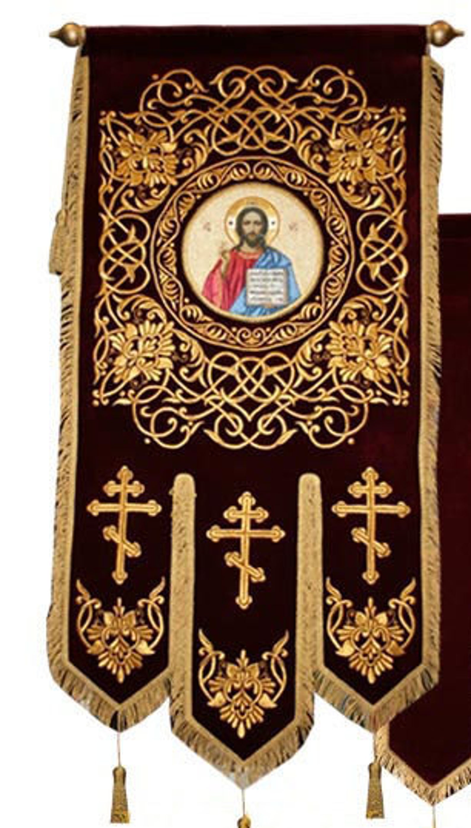 Gonfalon Religious Pennant Hanging Flag Banner Fabric - Etsy UK