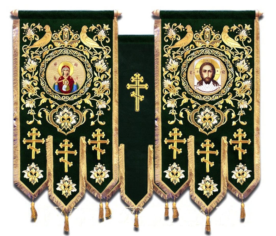 Gonfalon Religious Pennant Hanging Flag Banner Fabric - Etsy