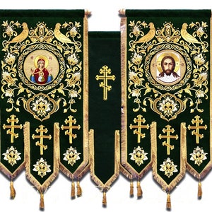 Gonfalon Religious Pennant Hanging Flag Banner Fabric - Etsy