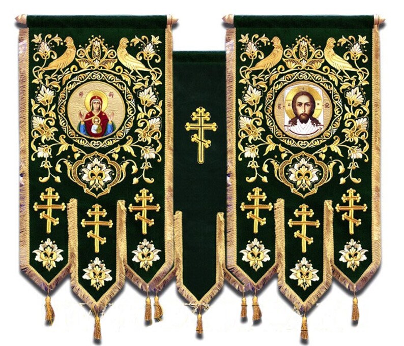 Gonfalon Religious Pennant Hanging Flag Banner Fabric - Etsy