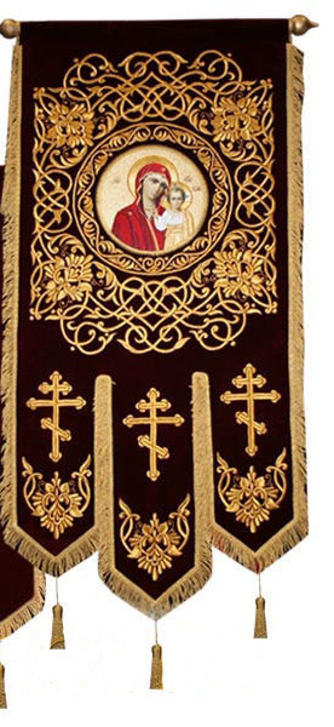 Gonfalon Religious Pennant Hanging Flag Banner Fabric - Etsy UK