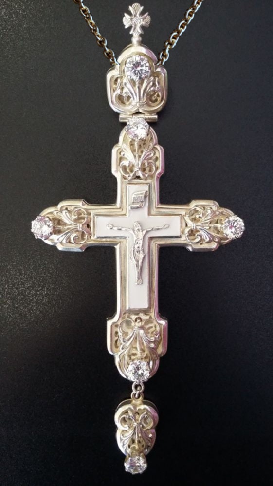 Pectoral Cross With Cast Crucifix of Our Lord Jesus Christ. | Etsy