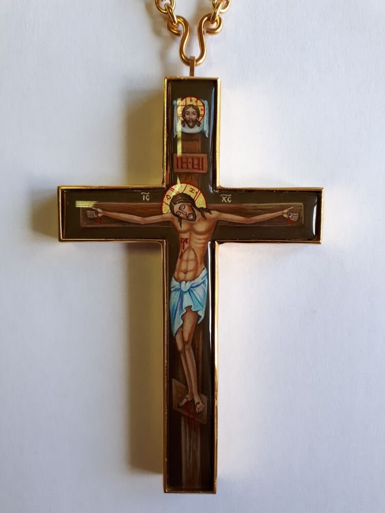 Pectoral Handmade Cross. Russian Orthodox Gold Brass Cross - Etsy