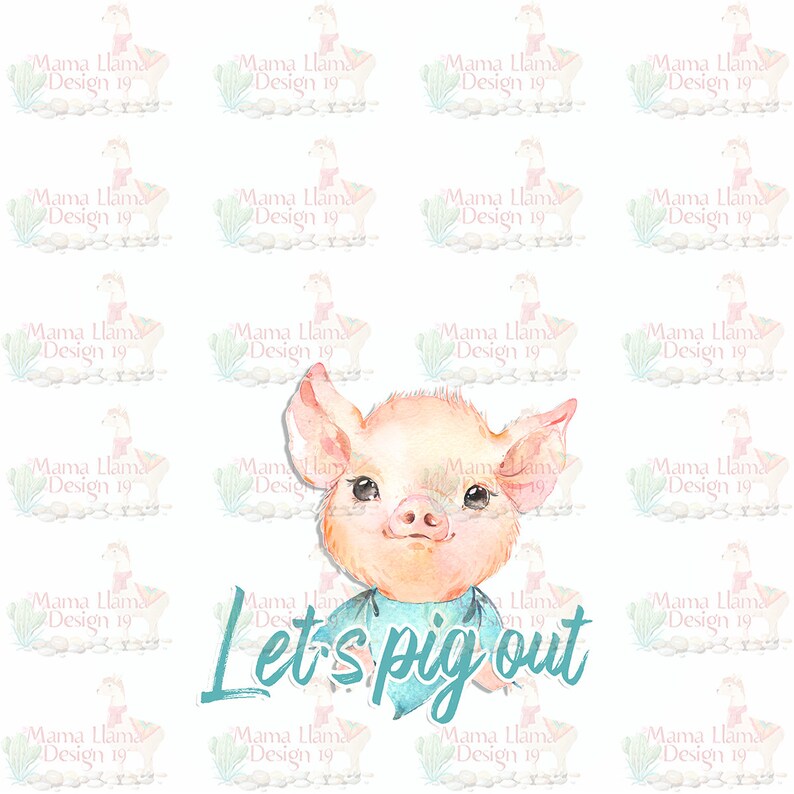 Lets Pig Out Boy Pig Baby Bib Burp Combo Sublimation - Etsy