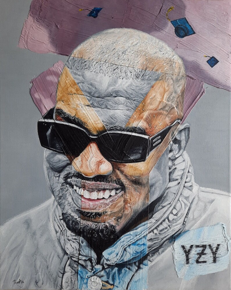 Original Art Print Kanye West Graduation Oil on Canvas - Etsy