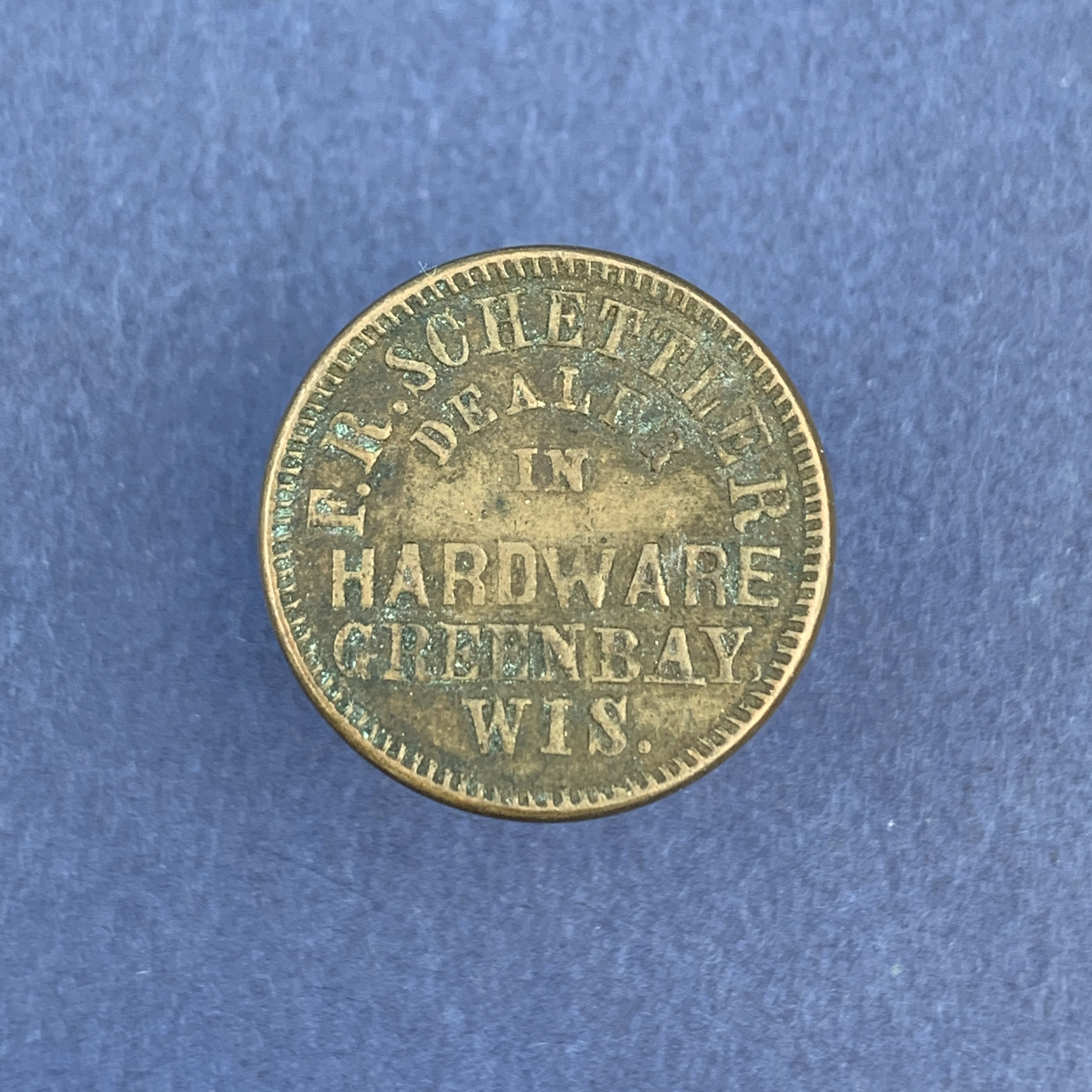 1864 US Civil War Store Card FR Schettler Hardware Green - Etsy