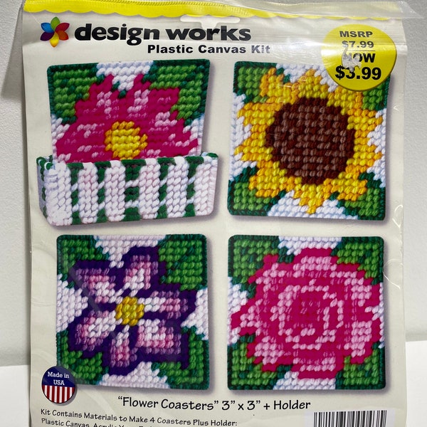 Plastic Canvas Flowers - Etsy
