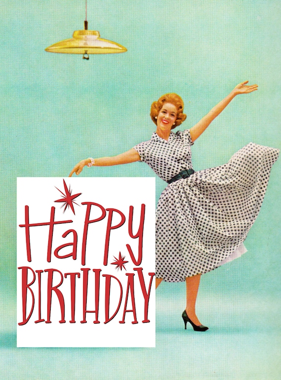 Happy Birthday Vintage Woman