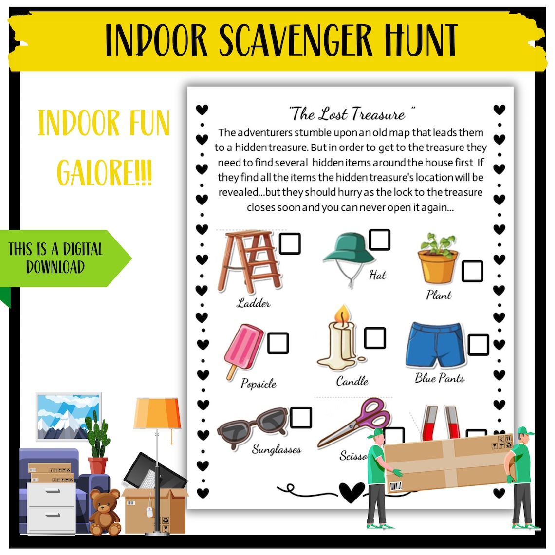 Summer Fun Scavenger Hunt for Kids Bundle, Activities and Games,summer ...