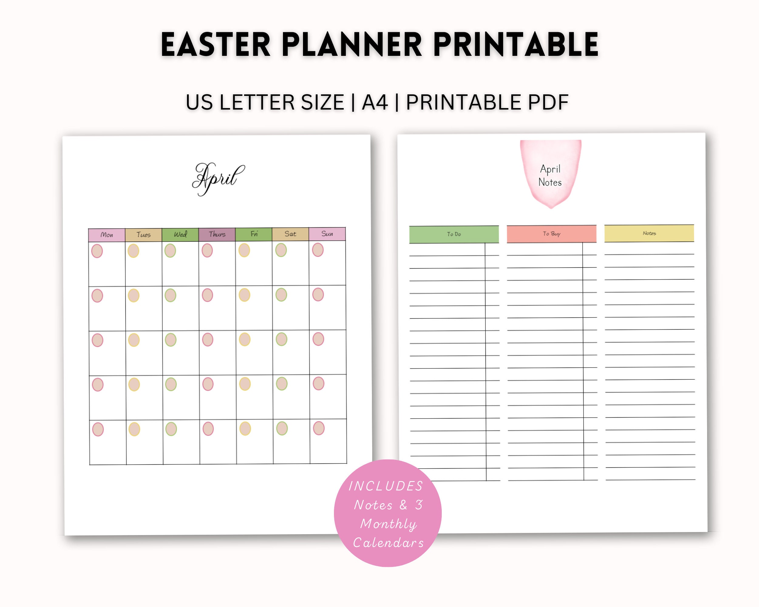 Easter Planner Printable, Easter Organizer, Easter Crafts & Activities ...