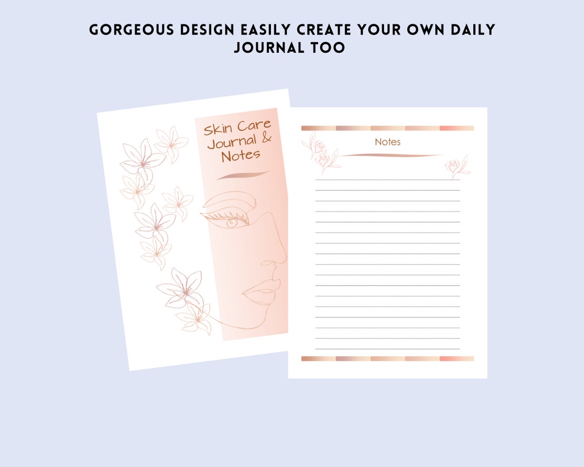Skin Care Planner Printable PDF Skin Care Routines Tracker - Etsy