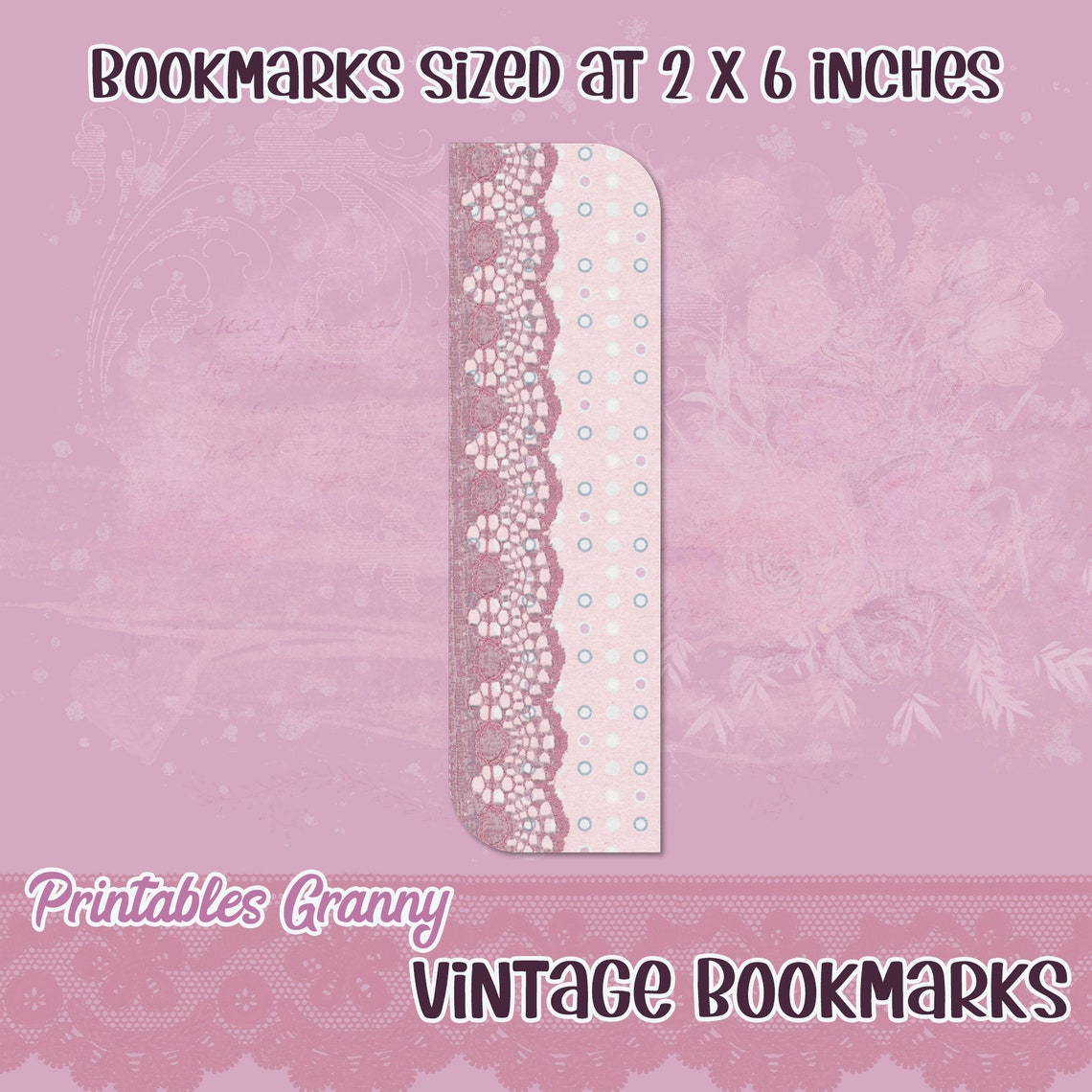 Pink Vintage Bookmarks Printable Women - Etsy