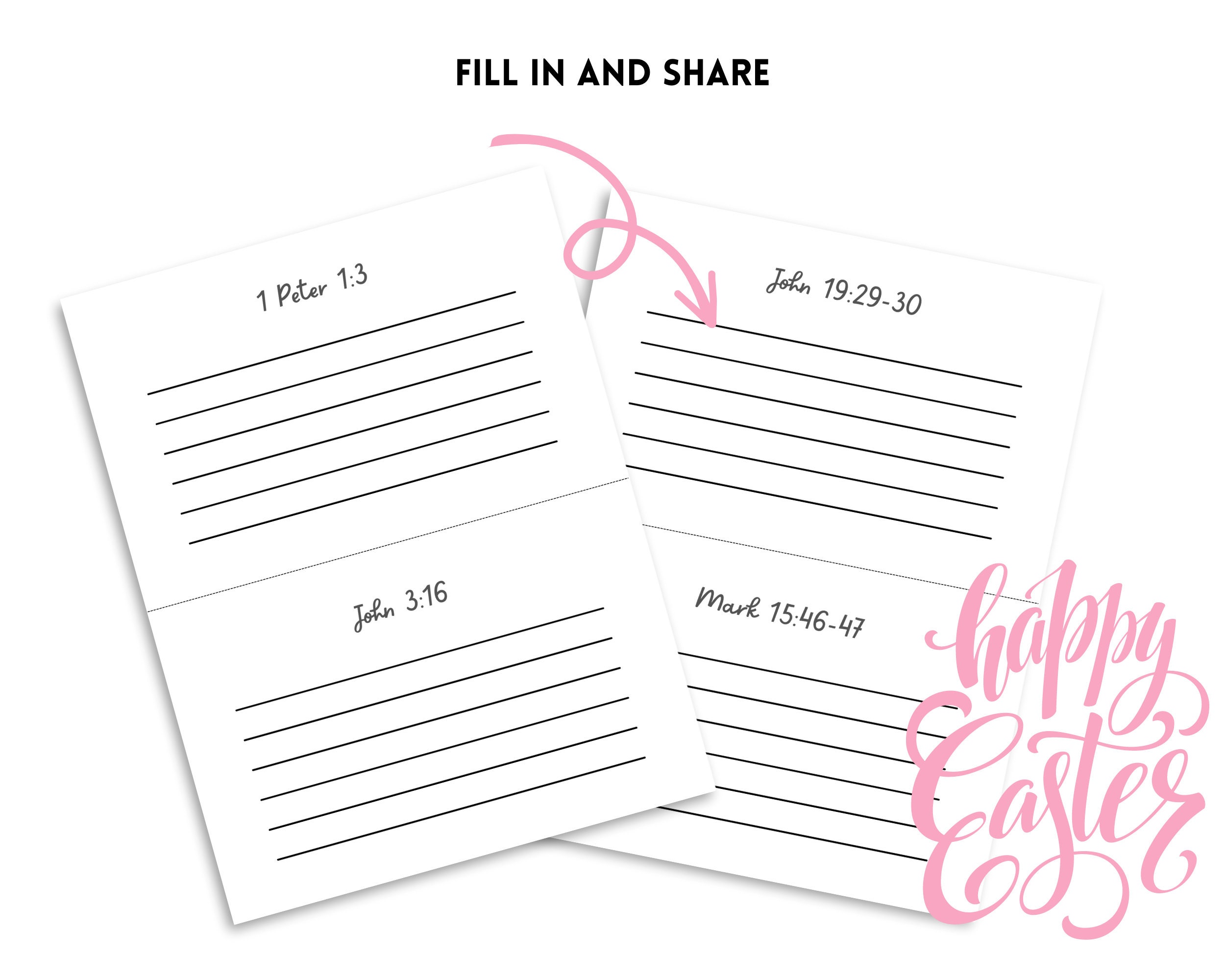 Easter Verses | Religious Printable | Scripture Cards | Prayer - Etsy