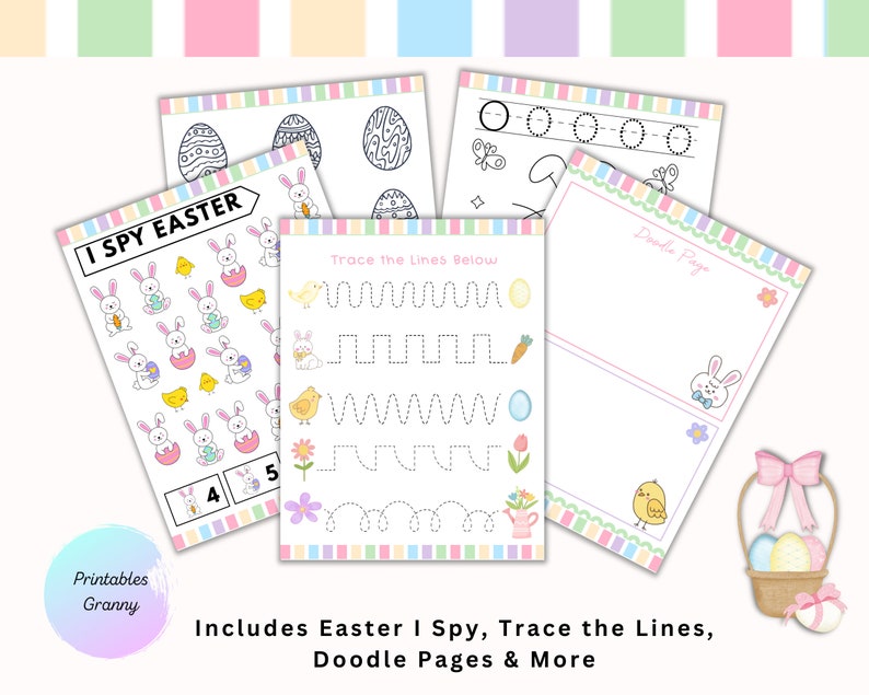 Easter Activities for Kids, Printables Pack, Coloring Pages, Mazes for ...