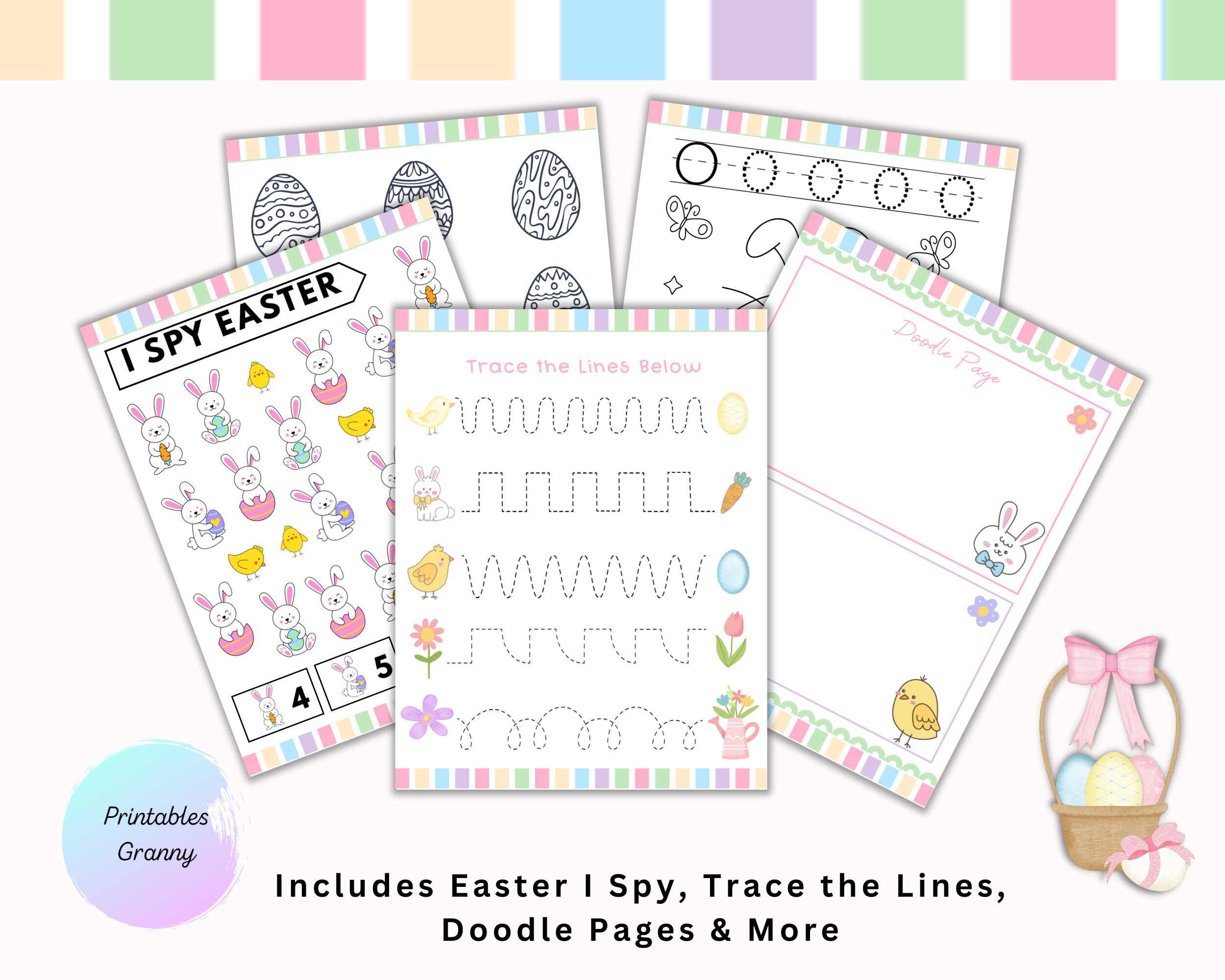Easter Activities for Kids, Printables Pack, Coloring Pages, Mazes for ...