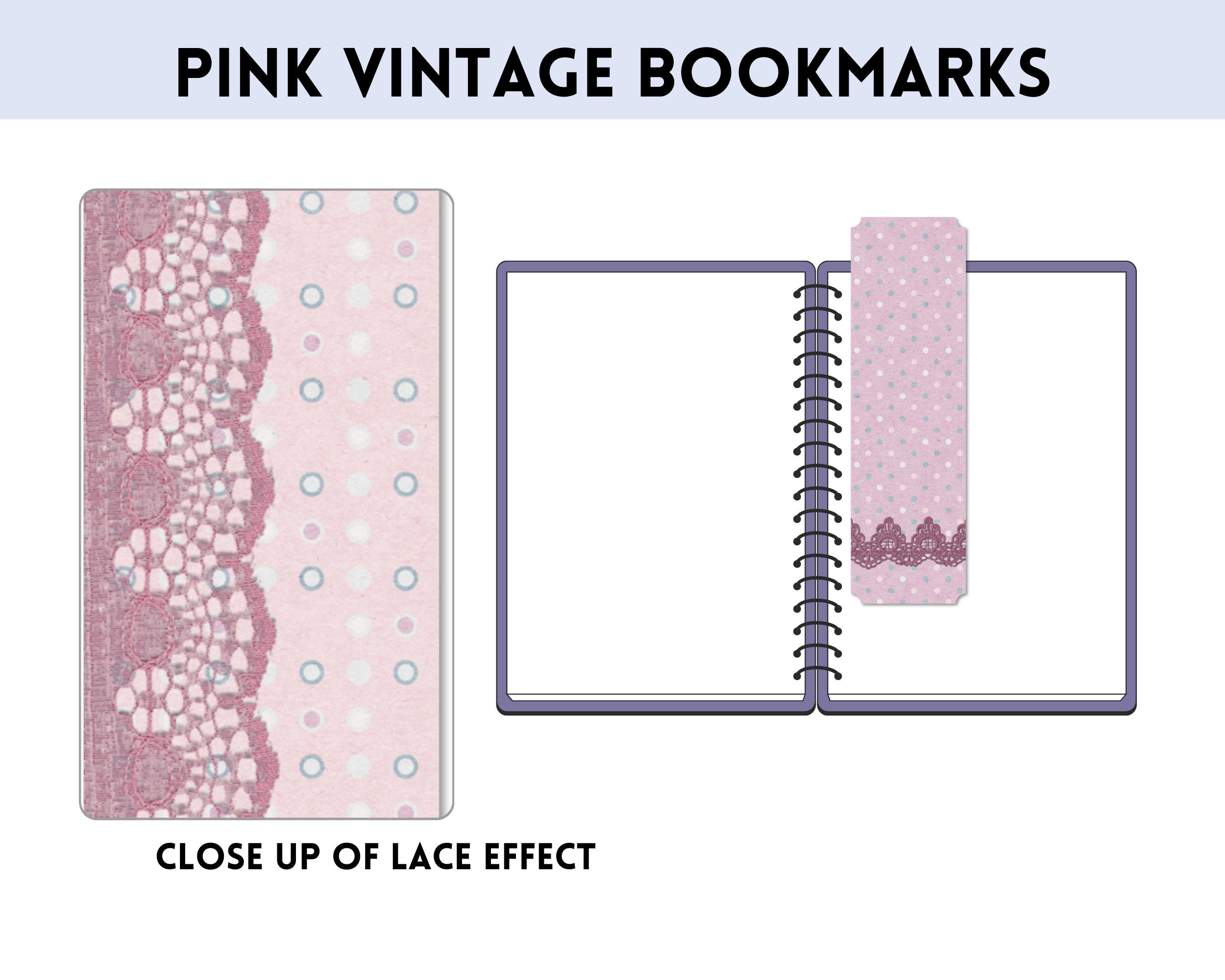 Pink Vintage Bookmarks Printable Women Junk Journal DIY Book Tag - Etsy
