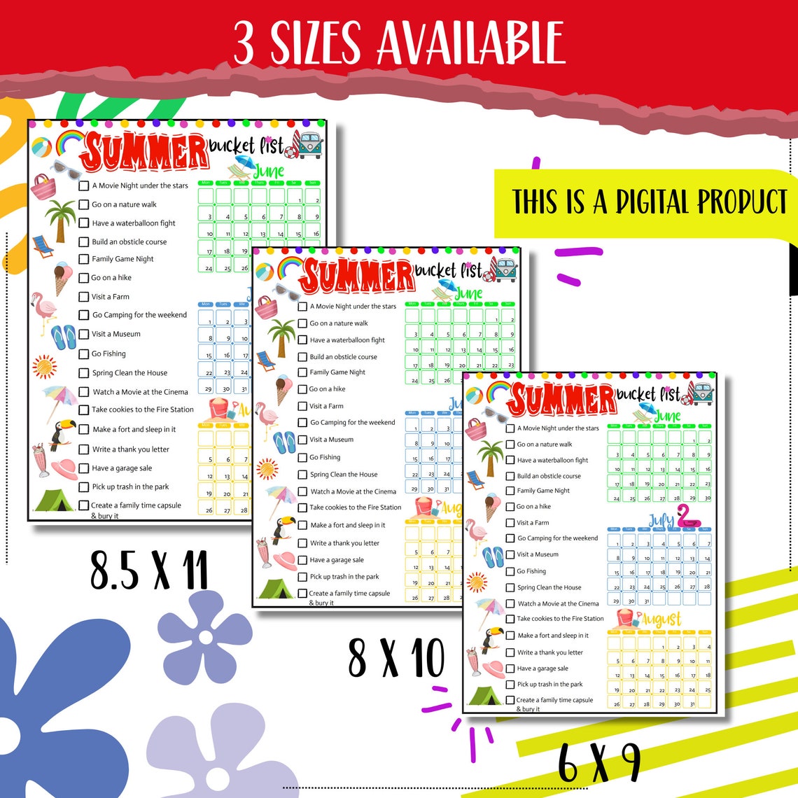 Kids Summer Bucket List Printables, Kids Fun, Games & Activities ...