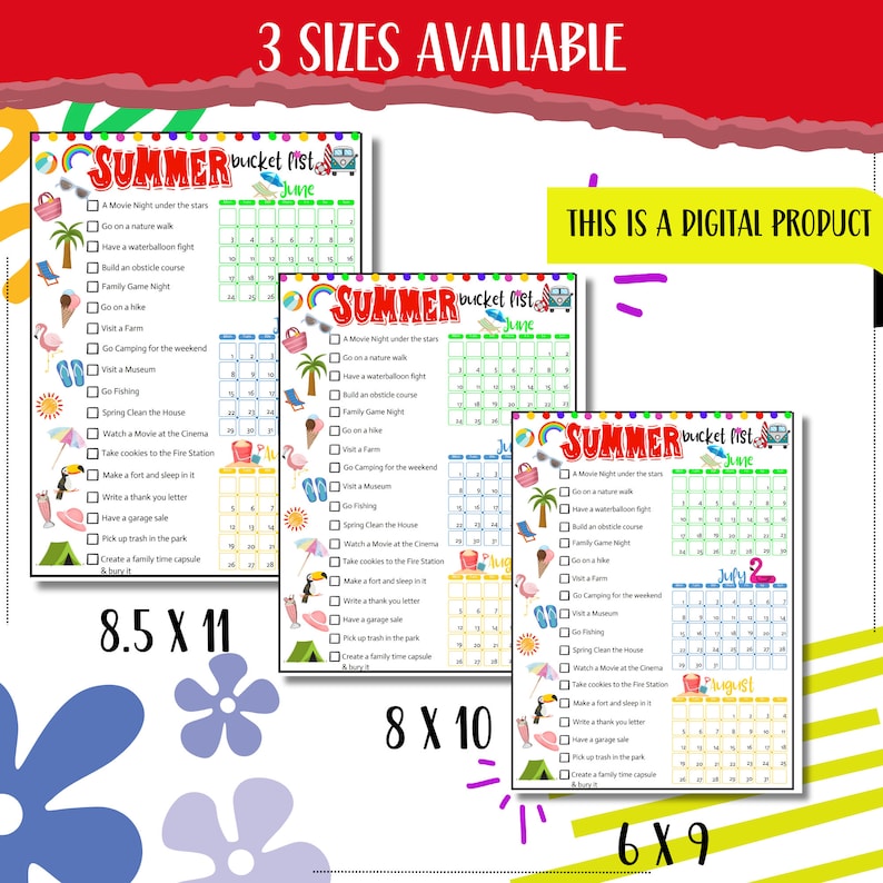 Kids Summer Bucket List Printables, Kids Fun, Games & Activities ...